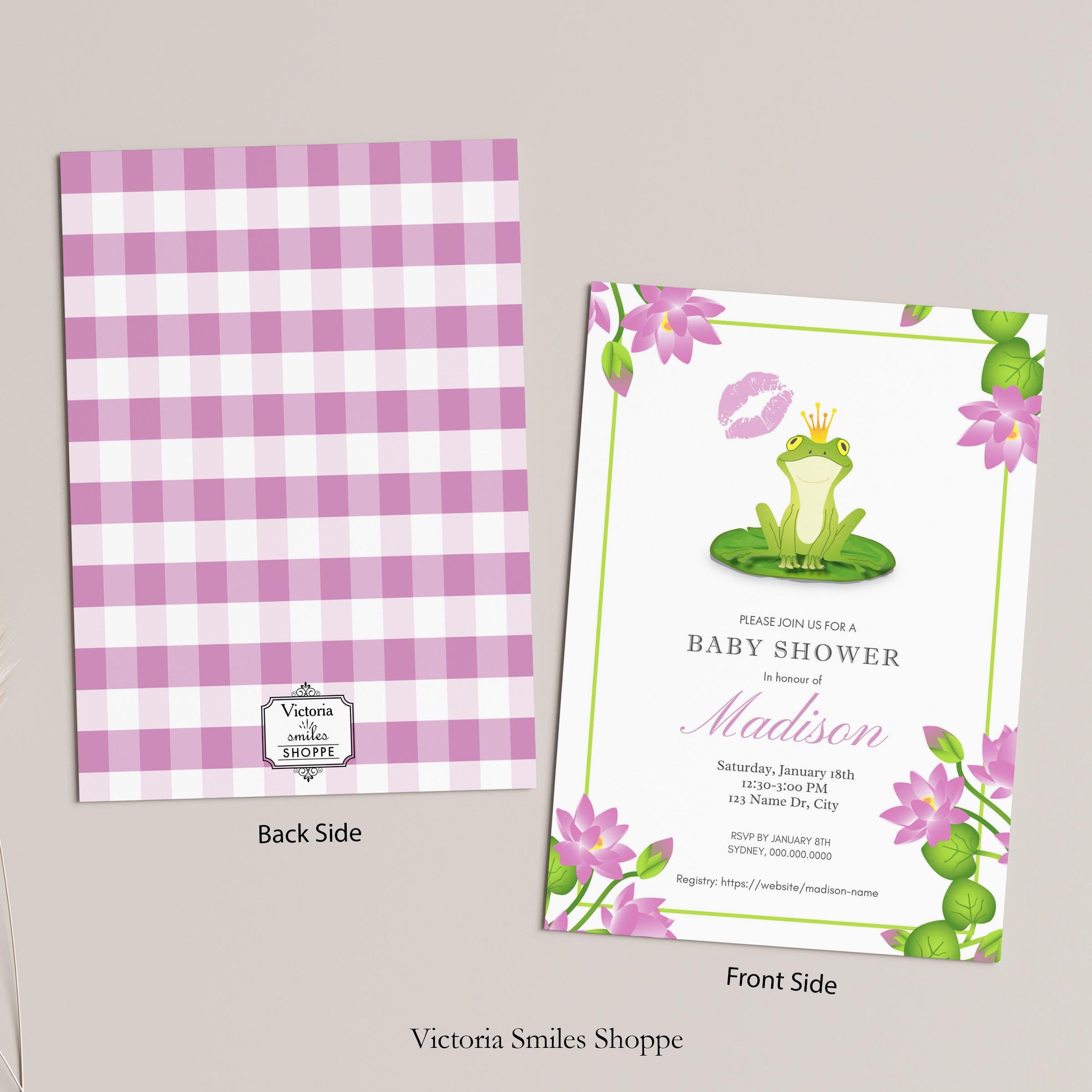 Editable Frog Prince Bridal Shower Invitation & Digital Party Invite - Etsy