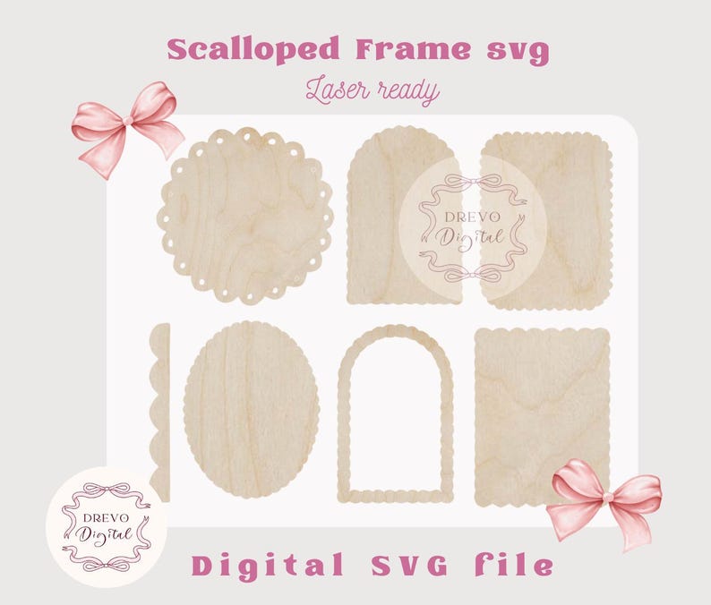 Scalloped Shape SVG, Scalloped Tag Svg, Scalloped Frame Svg, Scalloped ...