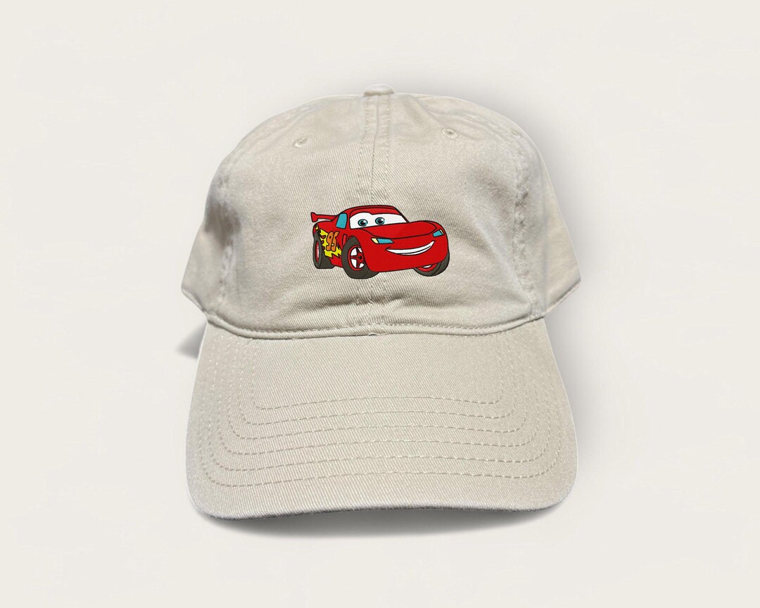 Cars Lightning Mcqueen Embroidered Cap, Cars Otto Cap, Cute Cap, Cars ...