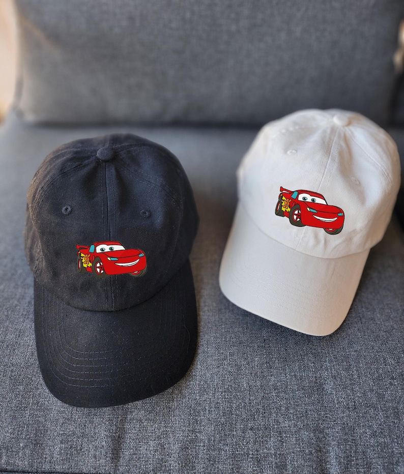 Cars Lightning Mcqueen Embroidered Cap, Cars Otto Cap, Cute Cap, Cars ...