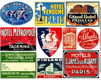 Hotel labels | Etsy