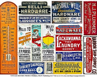 Old hardware signs | Etsy