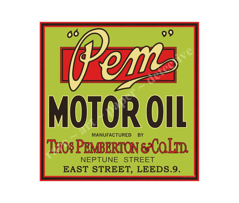 Oil Can Label Stickers Gift Set of 4 Colorful Car | Etsy