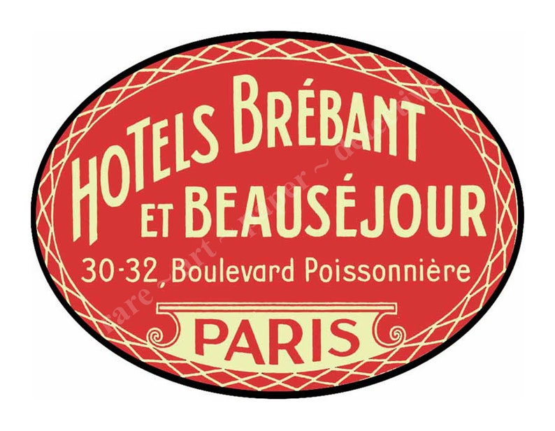 Luggage Stickers, Steamer Trunk Labels, 6 Big & Colorful Golden Age of ...