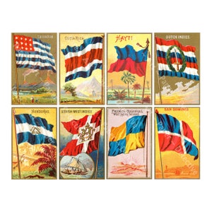 Flags of the Nations Stickers, Old Fashioned Flags, Caribbean and ...