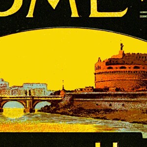 Rome Italy Hotel Travel Trunk Label Sticker - Luggage Label, Suitcase ...