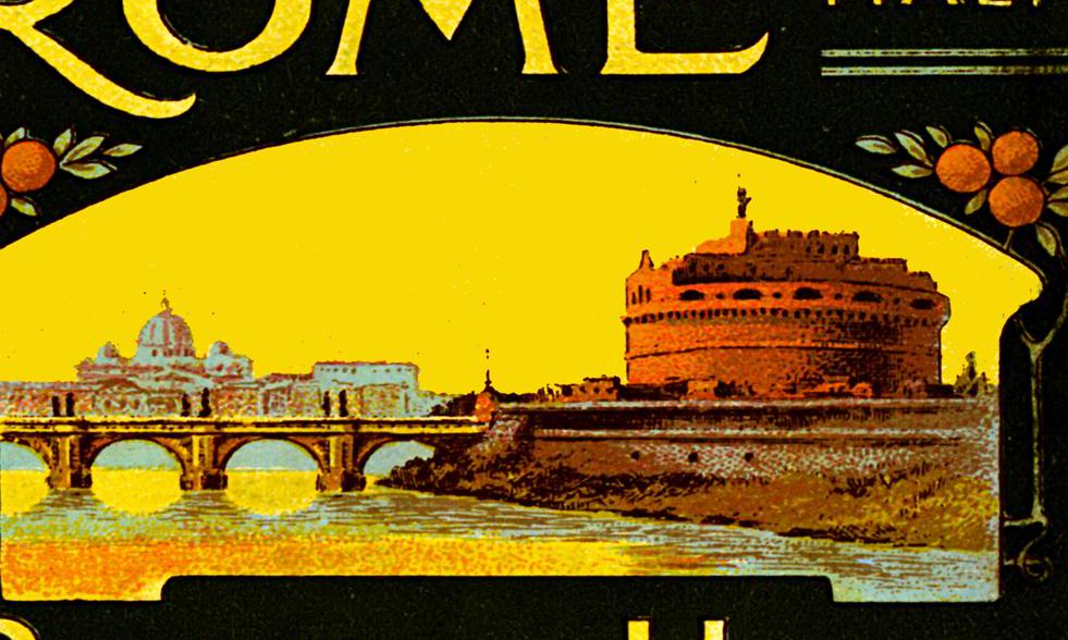 Rome Italy Hotel Travel Trunk Label Sticker - Luggage Label, Suitcase ...