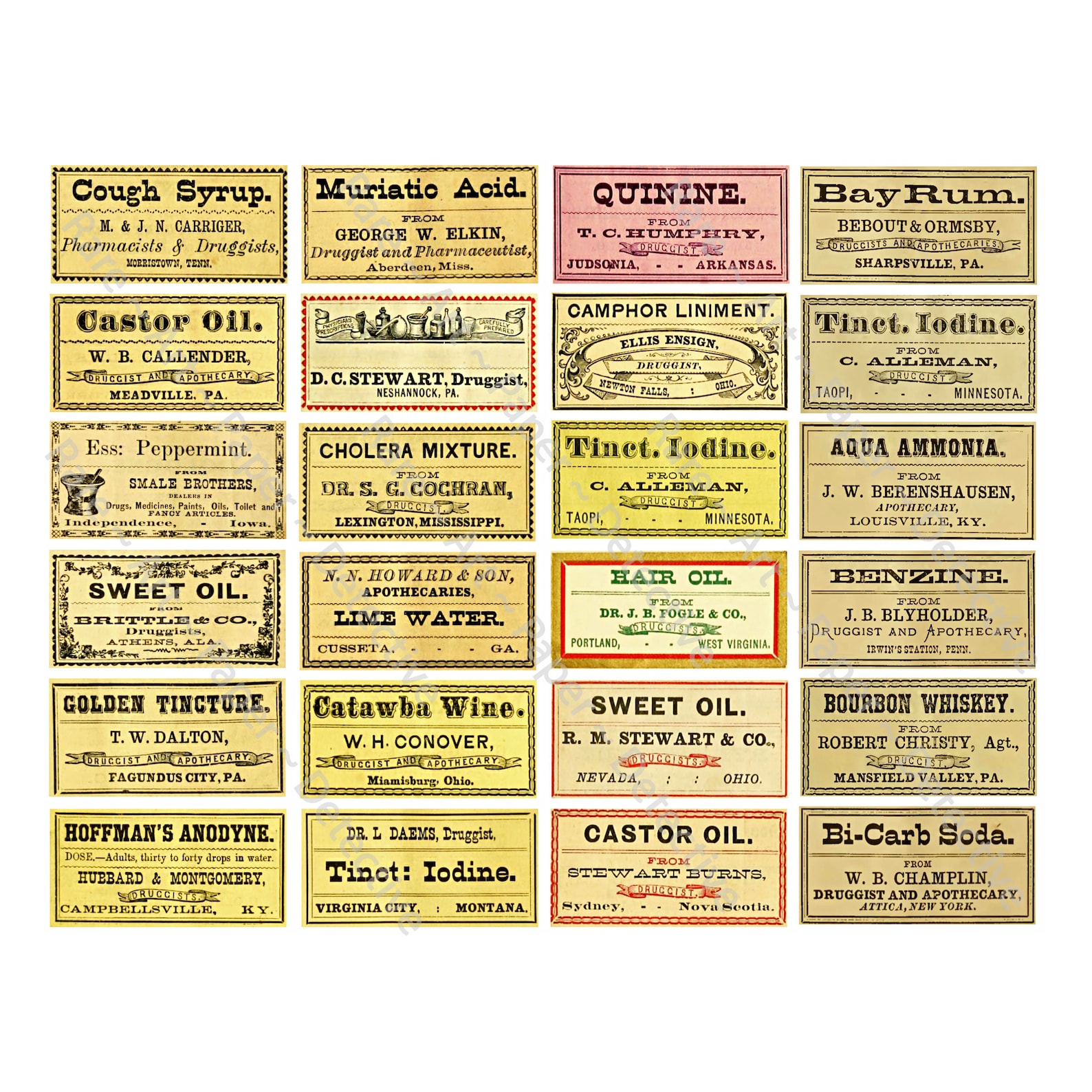 Antique Apothecary Labels Medicine Cabinet Stickers Vintage - Etsy