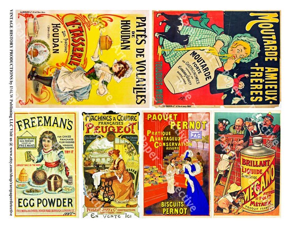 Antique Advertising Posters Printed Sheet Vintage European - Etsy