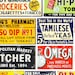Vintage Advertising Signs Sticker Sheet: Rusty Grocery Store Art, 456 ...