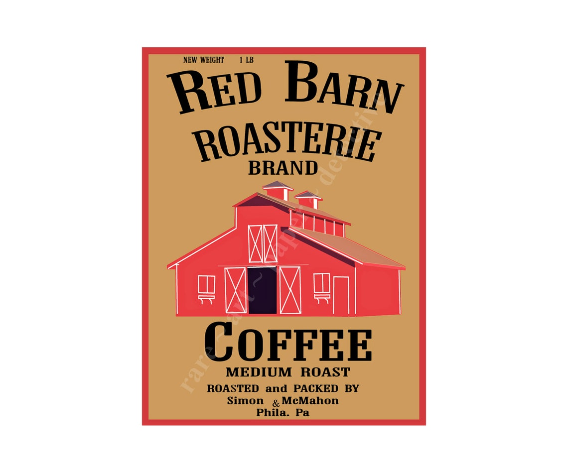 Coffee Can Label Art Stickers Kitchen Gift Set 6 Big | Etsy