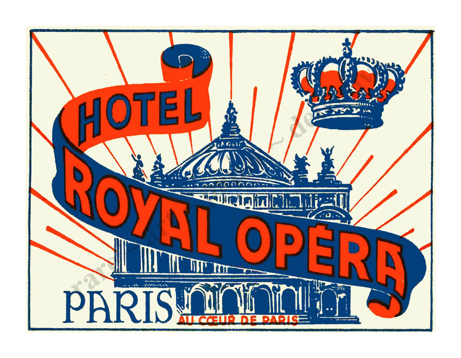 Paris France Travel Labels From the Golden Age of Travel - Etsy