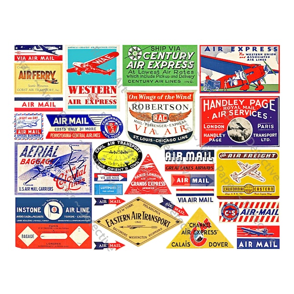 Airline Luggage Tags - Etsy