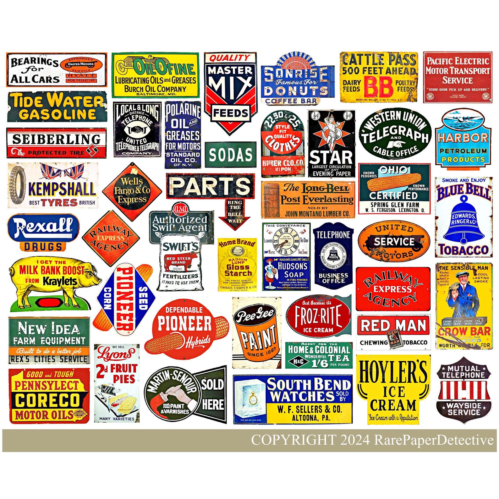 Model Railroad Sign Stickers for Train Layouts Vintage Advertising ...