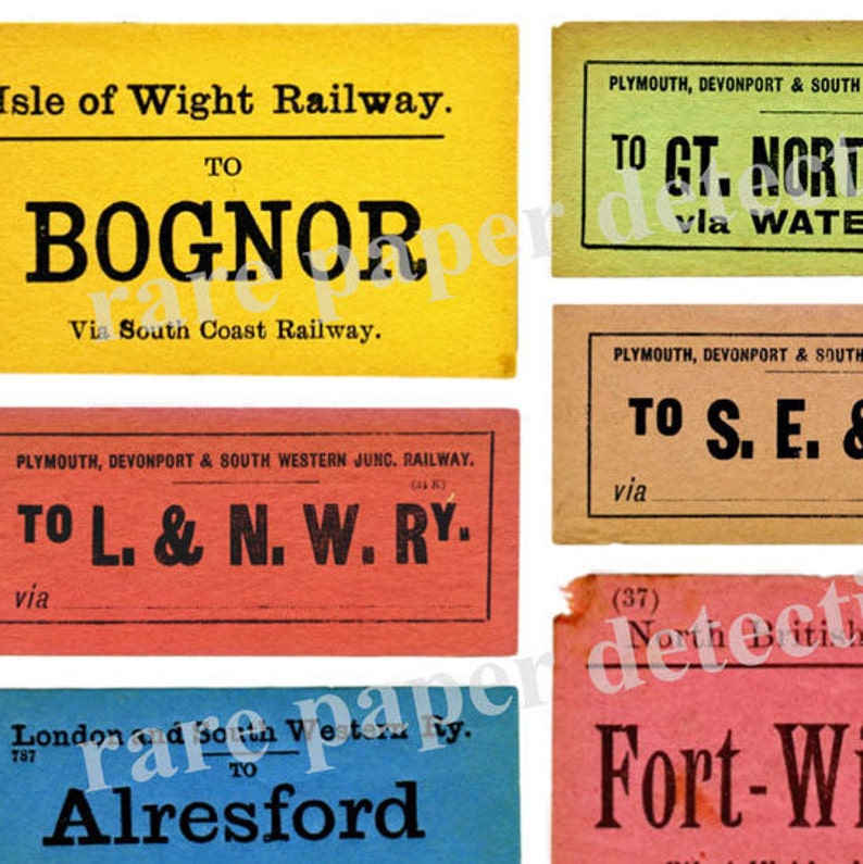 British Railway Baggage Tag Stickers Set of 12 Sticker Decals - Etsy