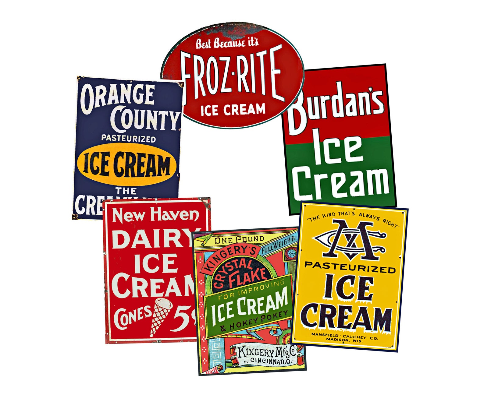 Kitchen Label Art Stickers Gift Set 6 Big Colorful 4 X - Etsy