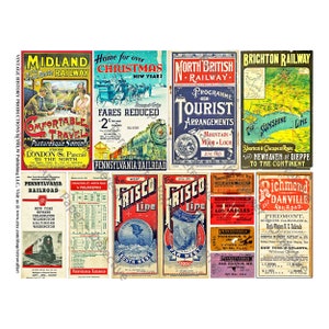 Railroad Posters, Timetable Covers, Tickets, Printed Sheet, Railway ...
