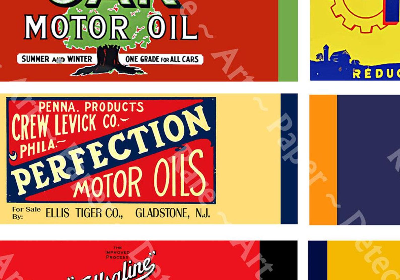 Motor Oil Art Paper Decor, Garage Signs, Printed Sheet, Garage ...