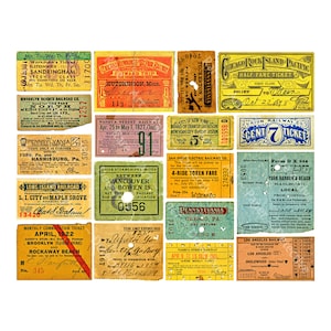 Ticket Stubs, 18 Reproduction Railroad Tickets, Train Travel, Travel ...