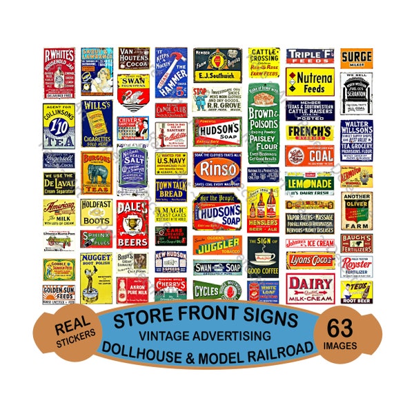 Dollhouse Signs Advertising - Etsy