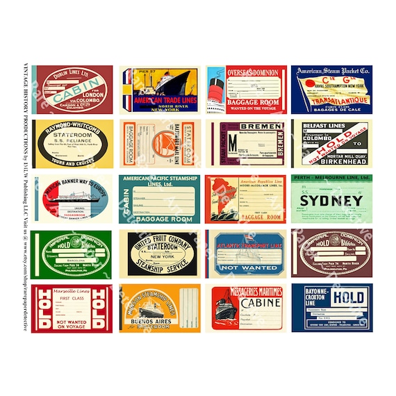 Vintage American Travel Stickers