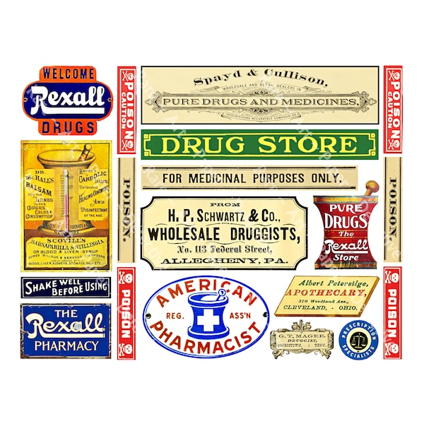 Old Drug Store Signs - Etsy