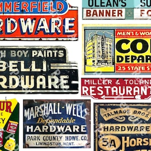 HO Scale Billboard Advertising Sign Stickers, Vintage Signs for the ...