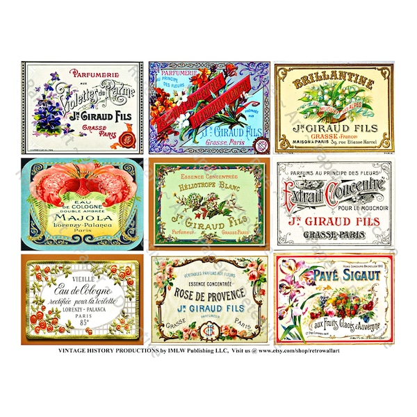 French Perfume Label - Etsy