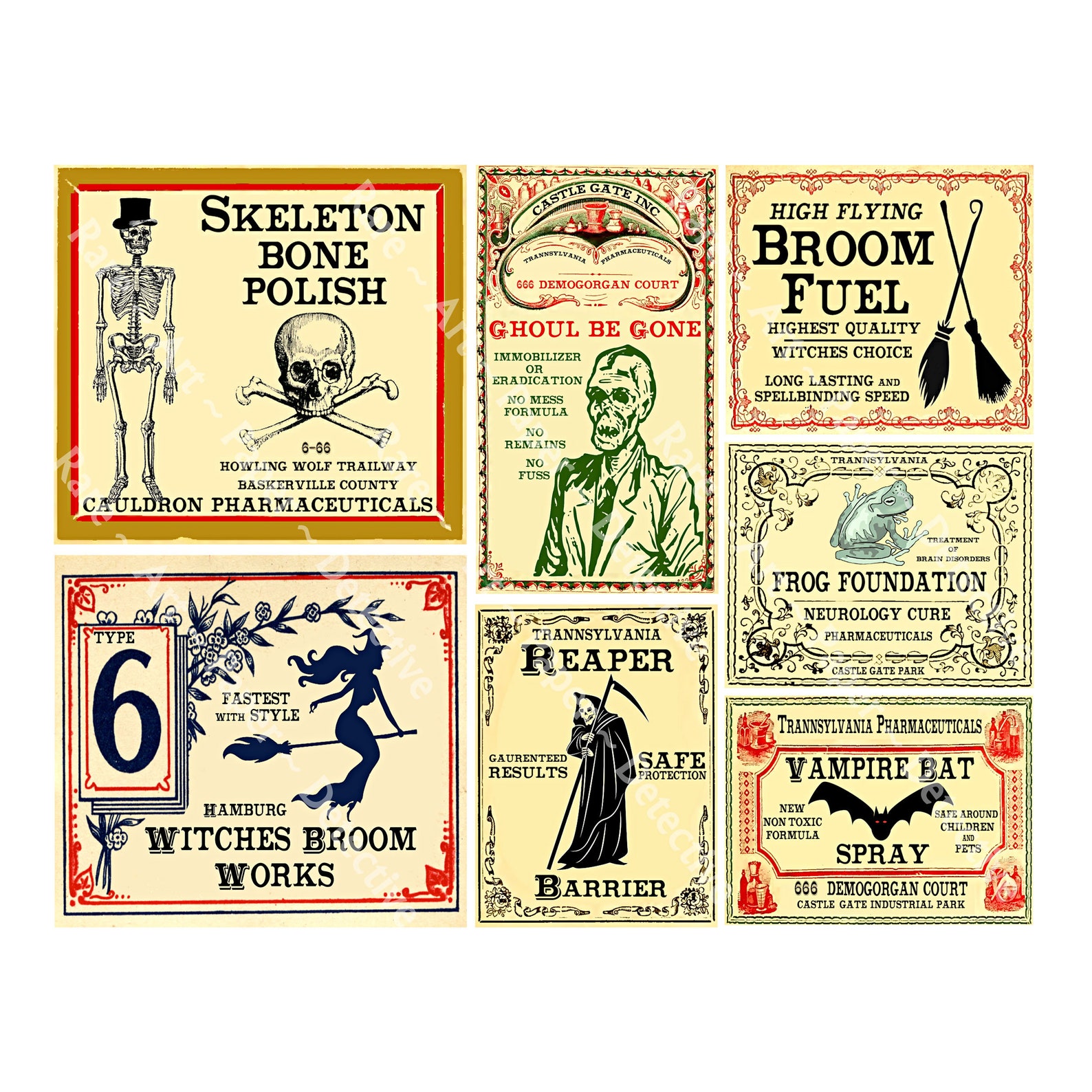 Halloween Stickers Witches Apothecary Labels Witch Sticker - Etsy