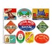 Hotel Luggage STICKERS, 4 DIY Craft Sheets, 42 Travel Trunk Stickers ...