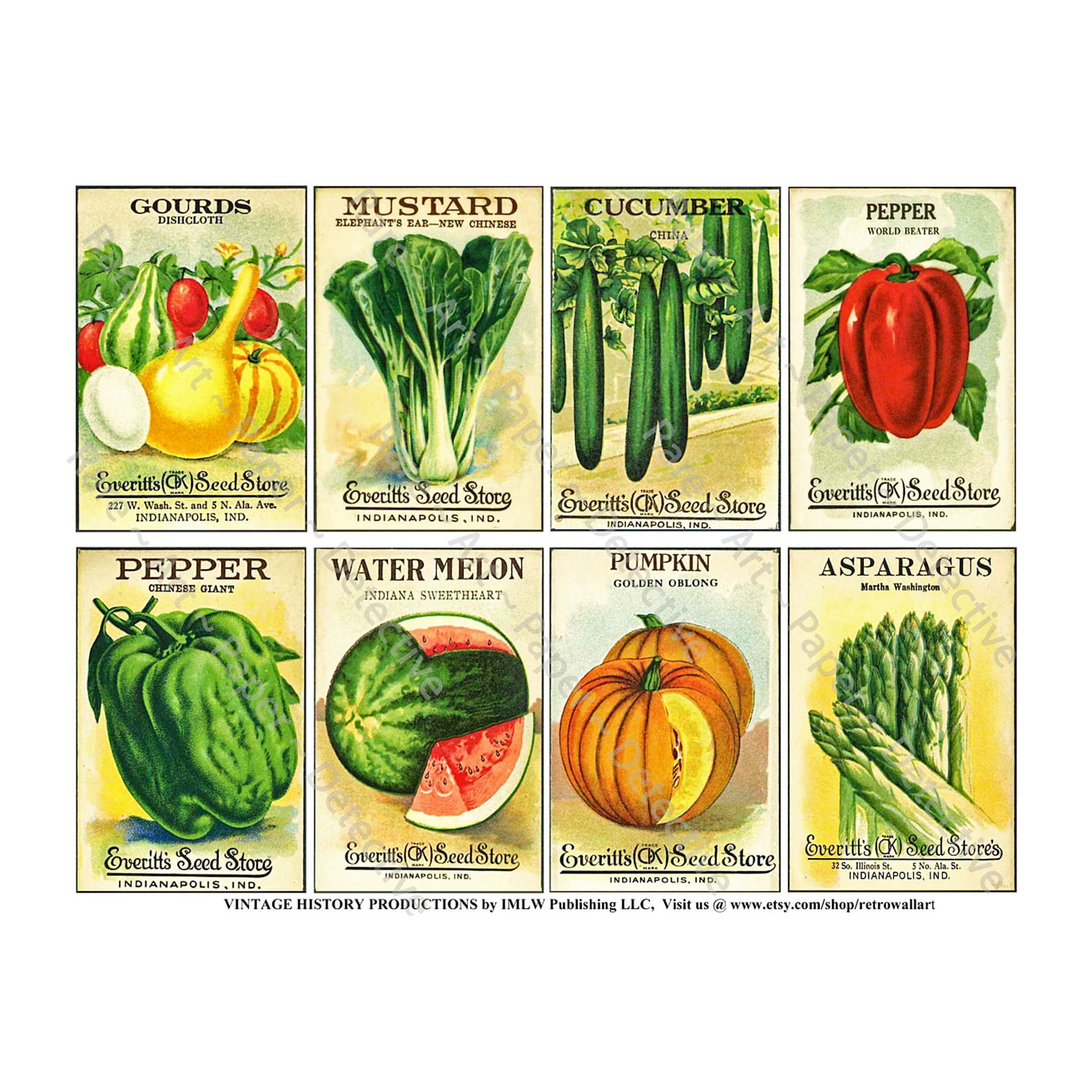 Seed Packet Sticker Sheet, Vintage Vegetable Seed Packs, Cottage ...