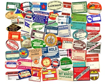 Steamer Trunk Stickers | Etsy