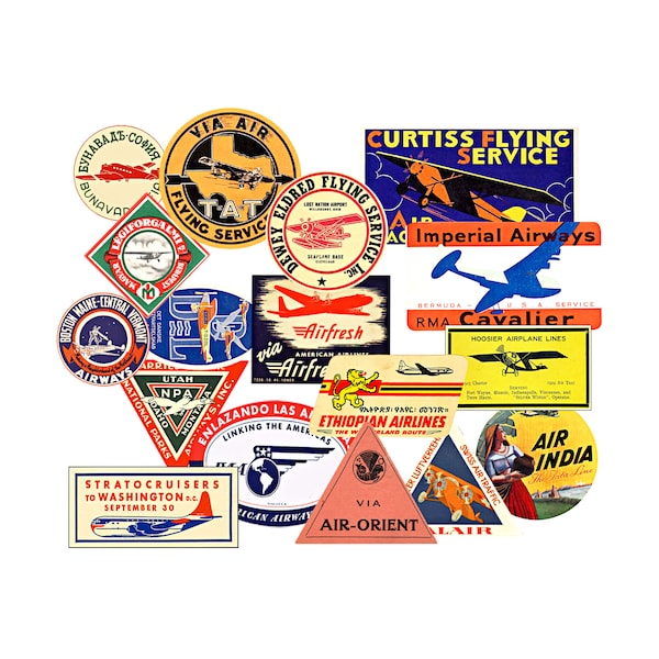 Airplane Stickers - Etsy