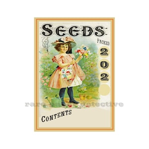 Seed Packet Stickers for Making Vintage Style Garden Seed Packs, 5-PACK ...