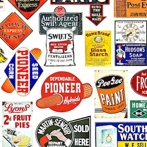 Model Railroad Sign Stickers for Train Layouts Vintage Advertising ...