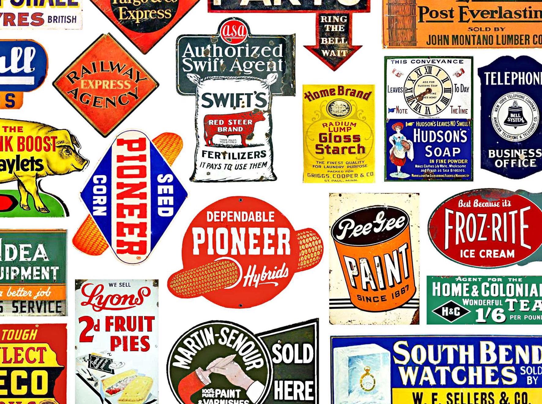 Model Railroad Sign Stickers for Train Layouts Vintage Advertising ...