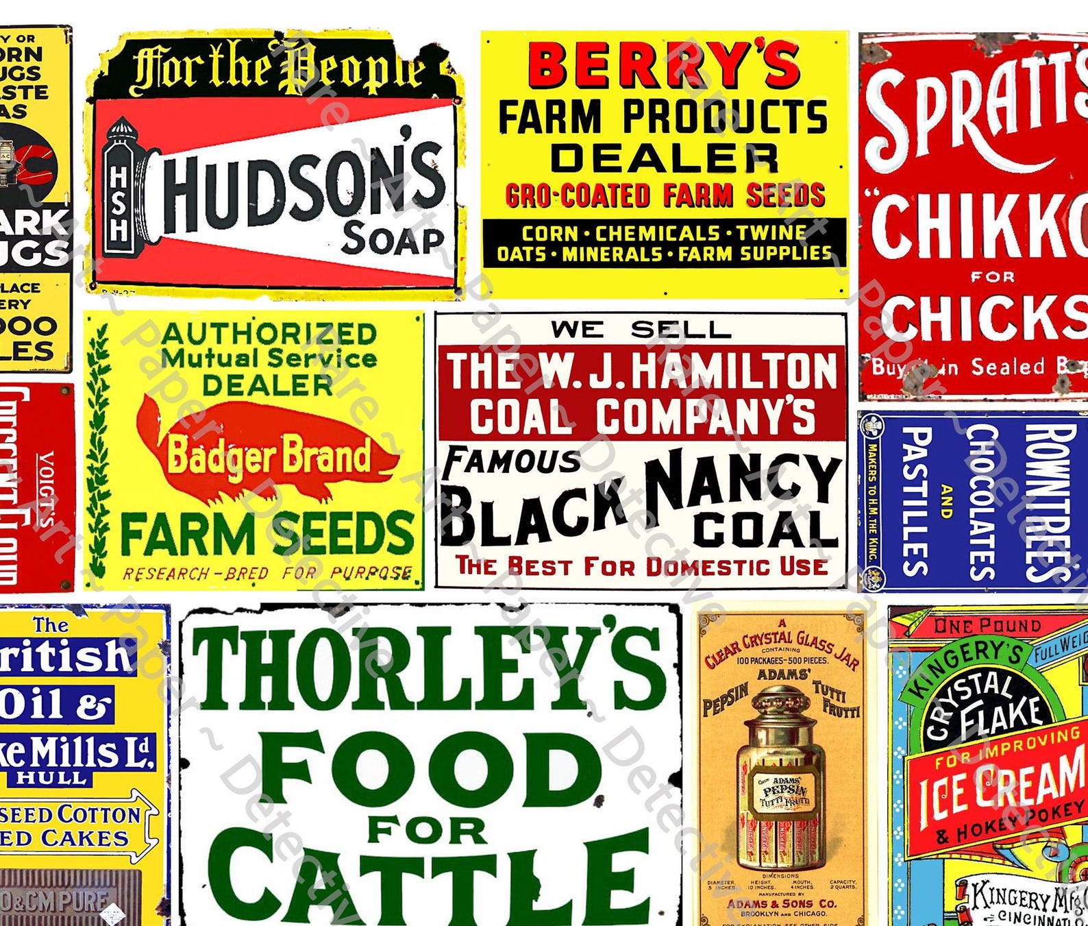 Vintage Advertising Stickers, Rusty Metal Farm Signs, Farming Clip Art ...