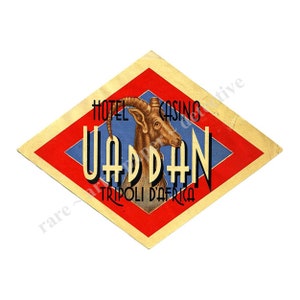 Hotel Luggage Label Sticker, Africa Hotel & Casino, Baggage Tag ...