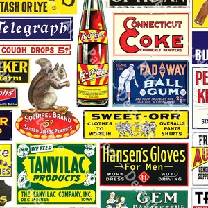 Advertising Sign Stickers, Dollhouse Miniature and Model Railroad ...