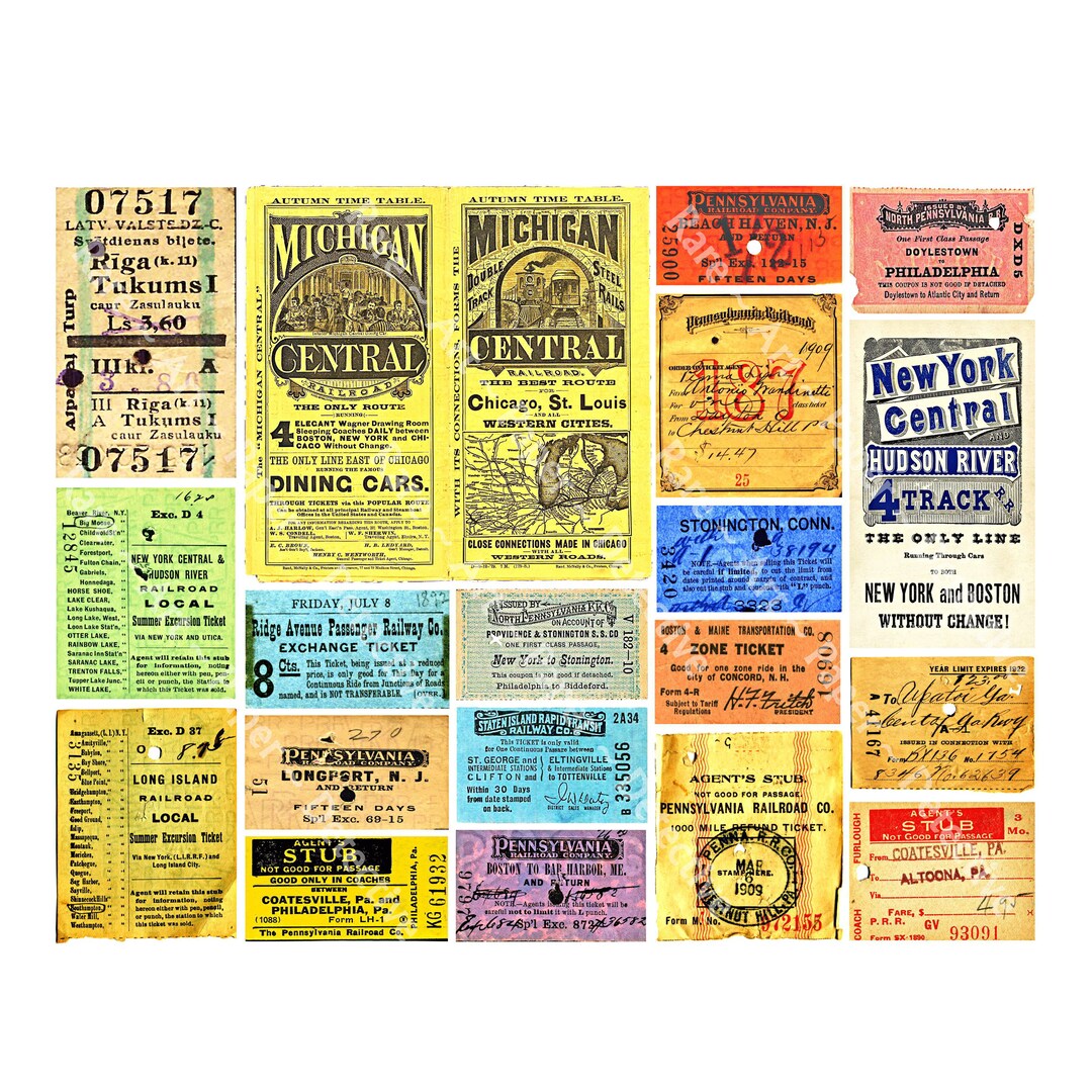 Railroad Posters, Timetable Covers, Tickets, Printed Sheet, Railway ...