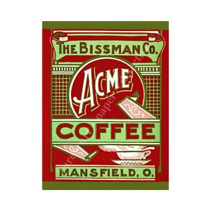 Coffee Can & Java Label Art Stickers, Kitchen Gift Set, 6 Big Colorful ...