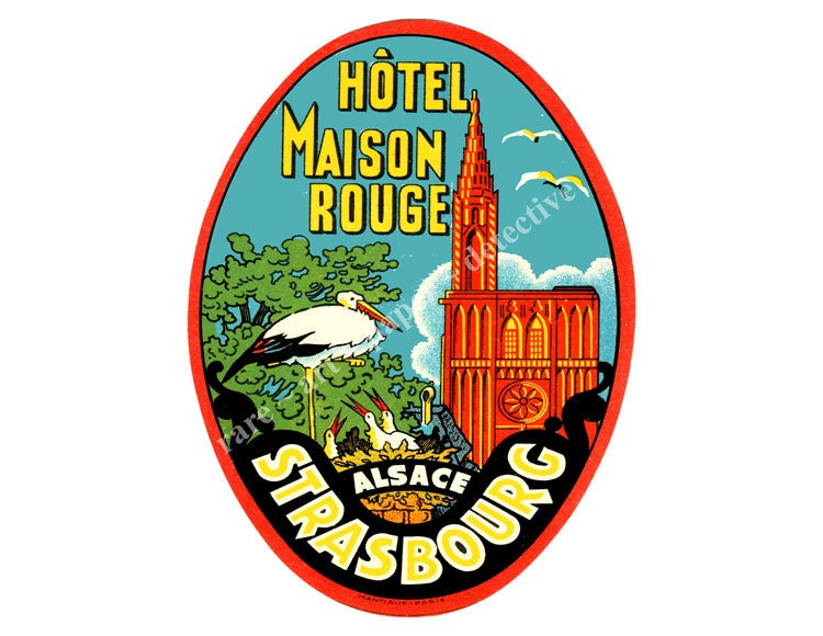 Travel Sticker Hotel Label Authentic 3 X 4 Size | Etsy