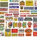 Model Railroad & Dollhouse Signs, Sticker Sheet, 150 Multi Scale Hobby ...