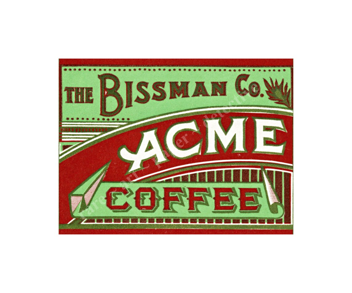 Coffee Can & Tea Label Art Stickers Kitchen Gift Set 6 Big - Etsy