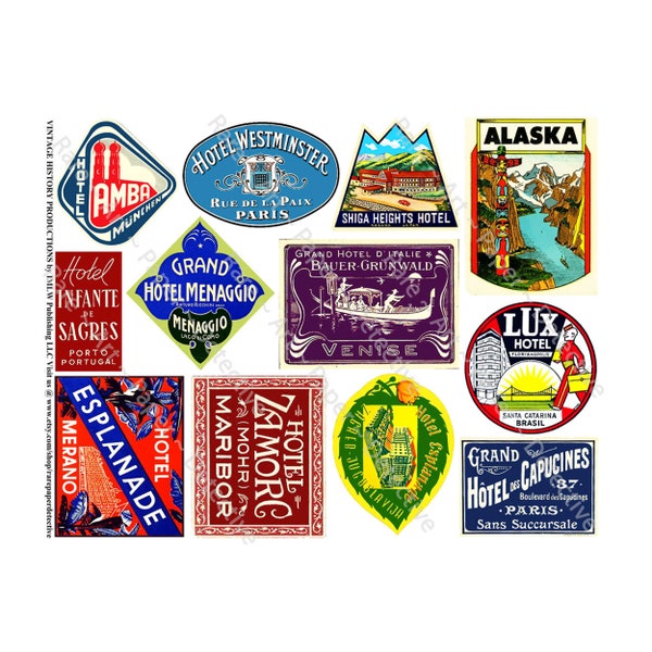 Hotel Luggage Labels - Etsy