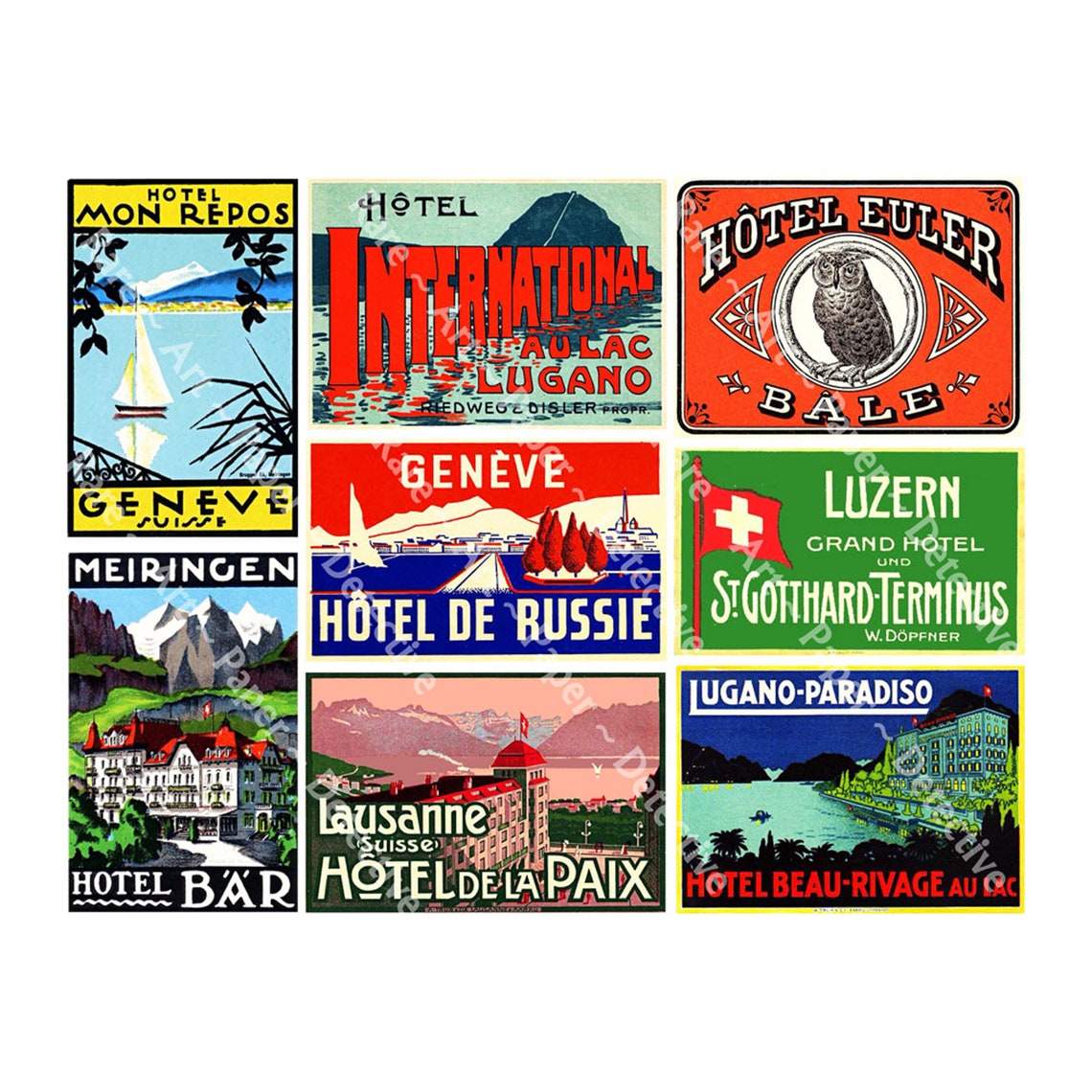 Travel Stickers, STICKER Sheet, Hotel Luggage Labels, Travel Baggage ...