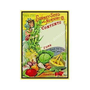 Seed Packet Stickers, DIY Vintage Style Seed Packs, 5-PACK, Garden ...