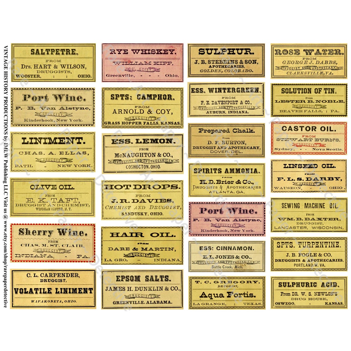 Medicine Cabinet Label Stickers 100 Pcs Set on 4 Cut & Peel - Etsy