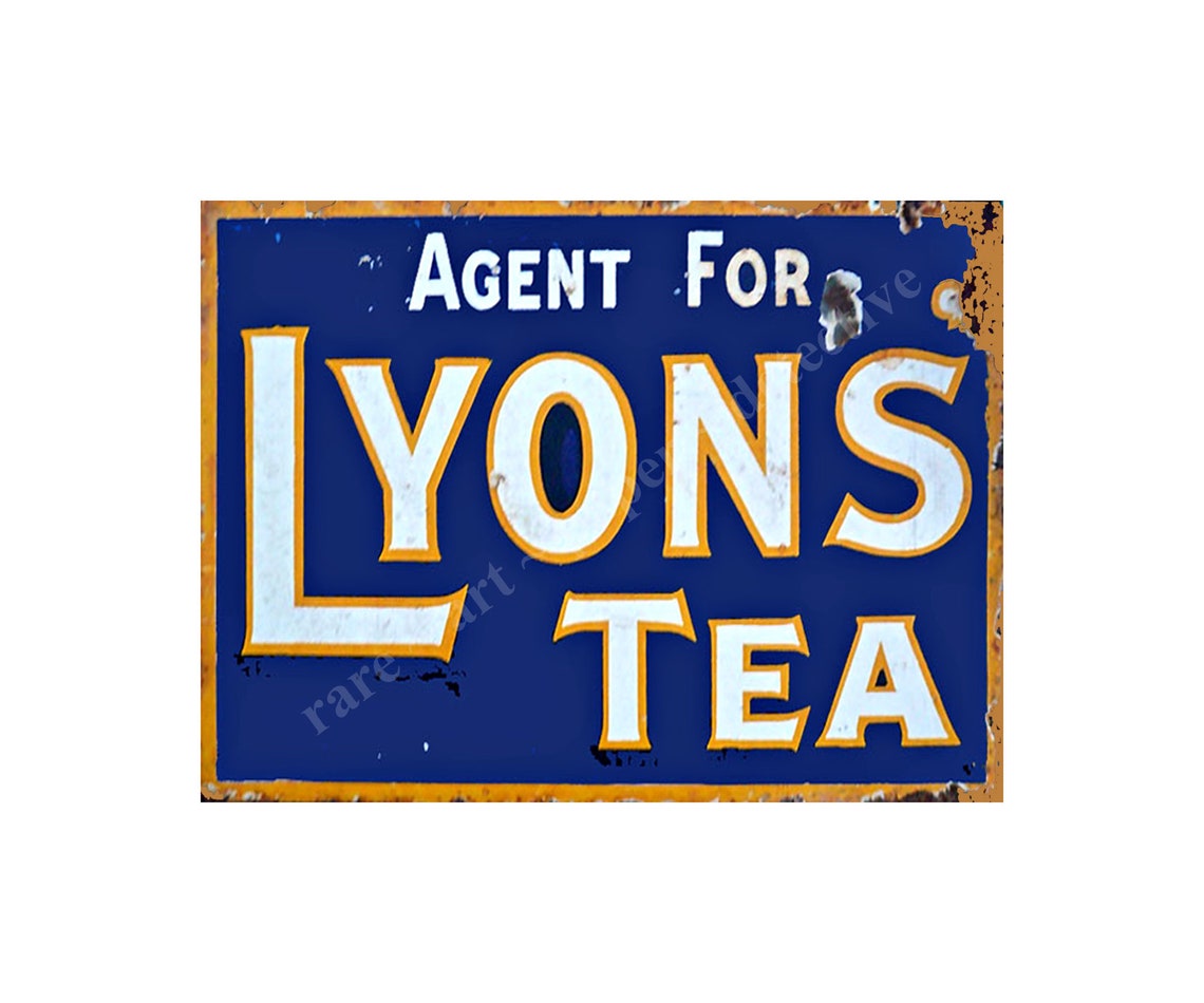 Tea Label Sign Kitchen Art Sticker Old Fashioned Rusty | Etsy