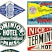 Luggage STICKERS, Hotel Luggage Labels & Baggage Tags, 9 Colorful ...